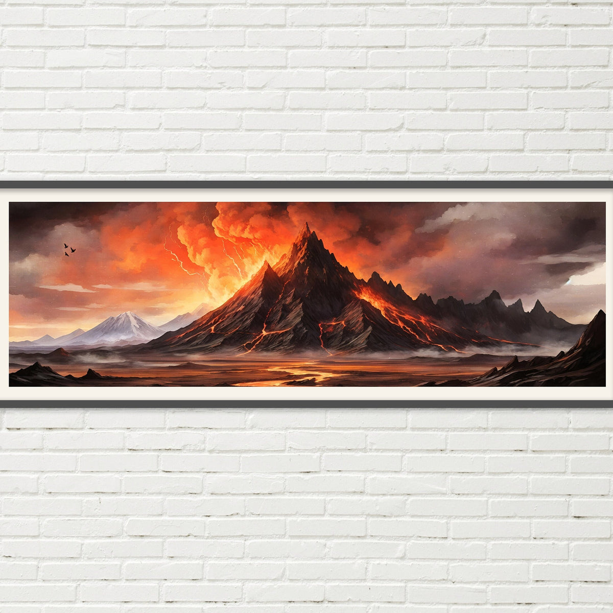Mordor Panorama Poster - Mordor Print - Lord of the Rings Scenic Paint ...